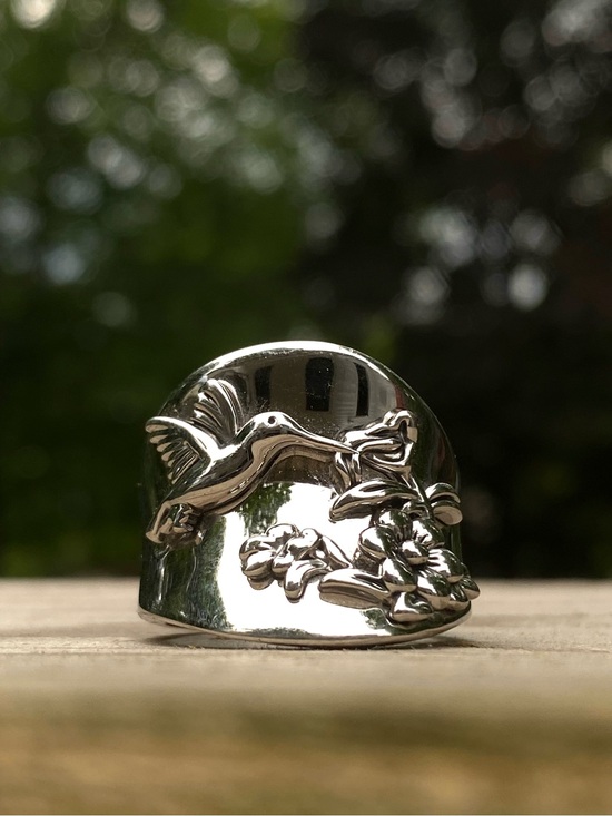 RSC | Jewelry | Rsc Sterlingstyle Hummingbird Drinking Nectar Floral ...